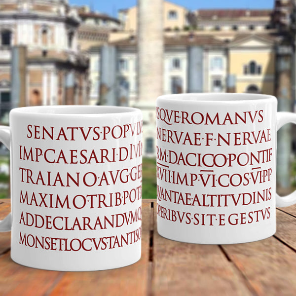 Trajan's Column Inscription Mug – Ancient Impressions